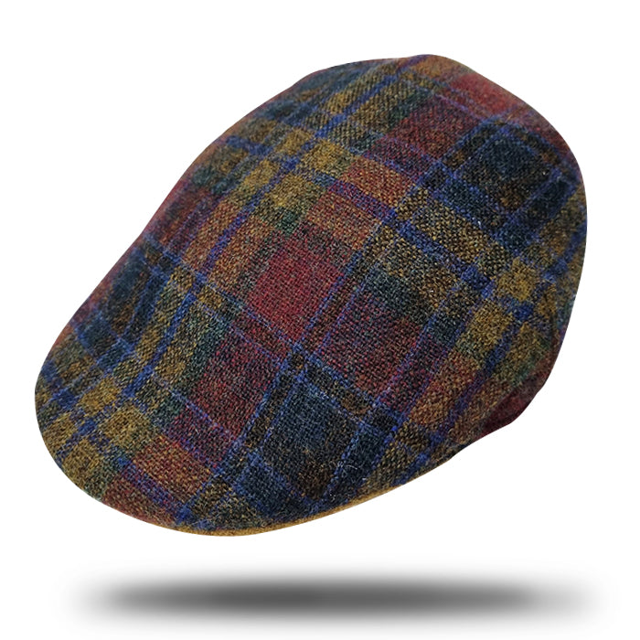 Pure Wool Tartan Flat Cap-IT223 | Stanton Hats